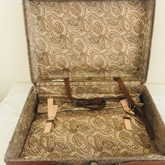 Hartmann Vintage Tweed Suitcase with Garment Hanger - Gem