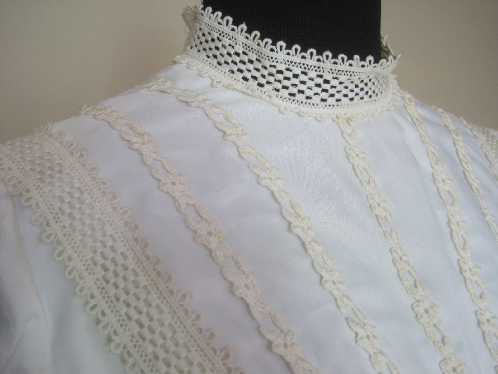 Edwardian Style Wedding Bridal Gown Dress Crocheted Lace | Etsy