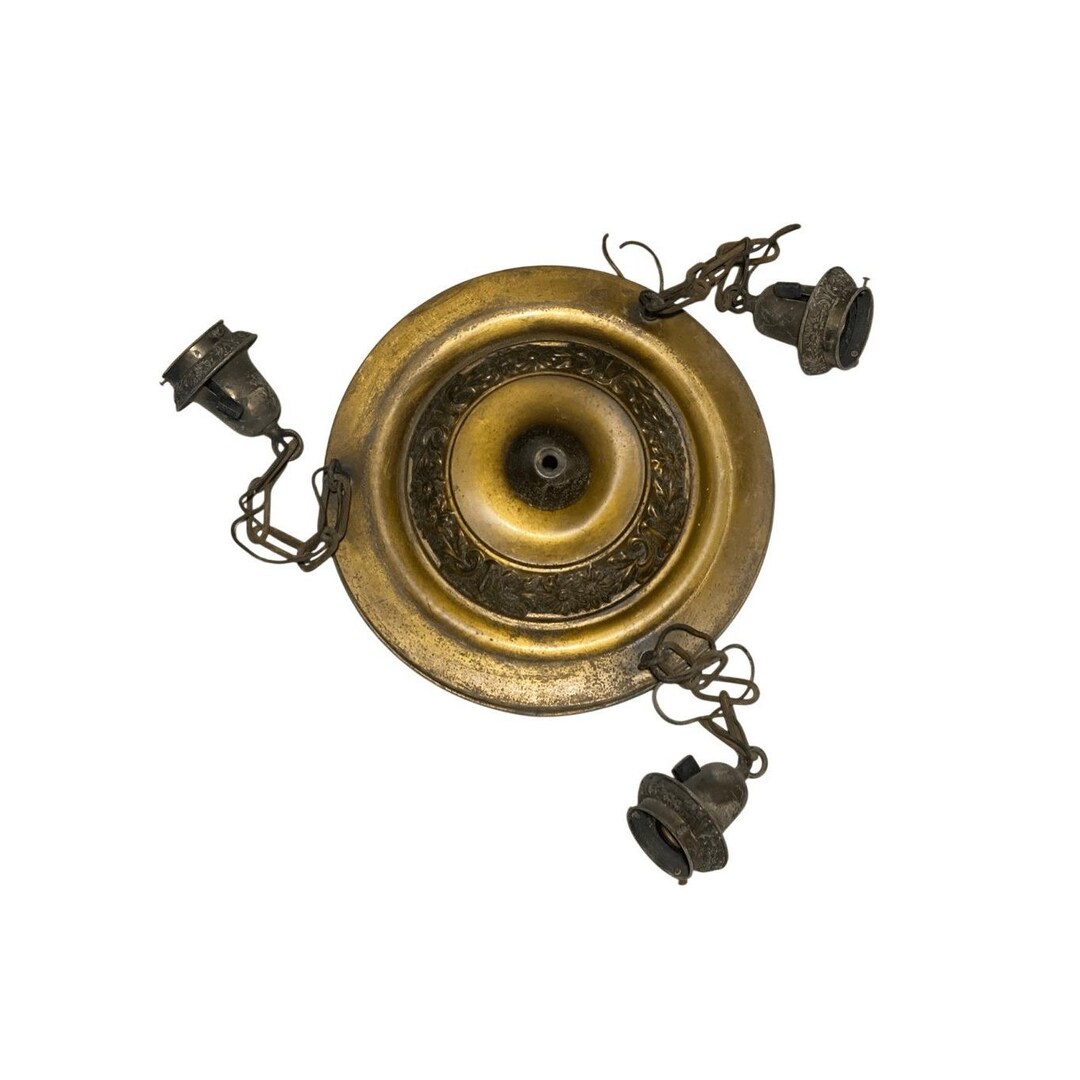 Antique Pan Light Fixture Brass 14” - Etsy