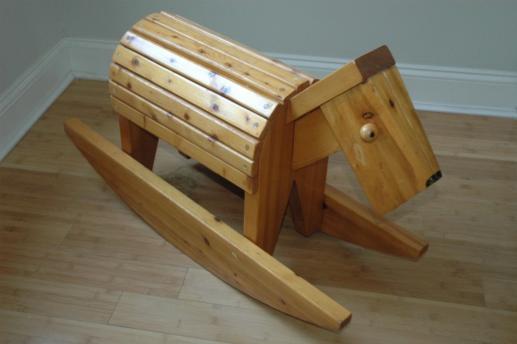 VINTAGE Rocking Dog Wood Craftsman Children's Primitive High Quality ...