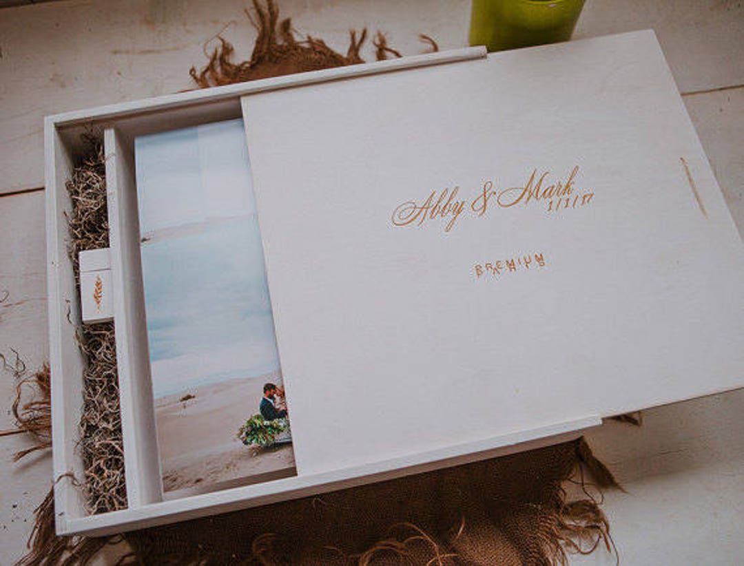 10x10 Photo Box - (option to Add 32gb USB) Wood Print Box for 10x10 ...