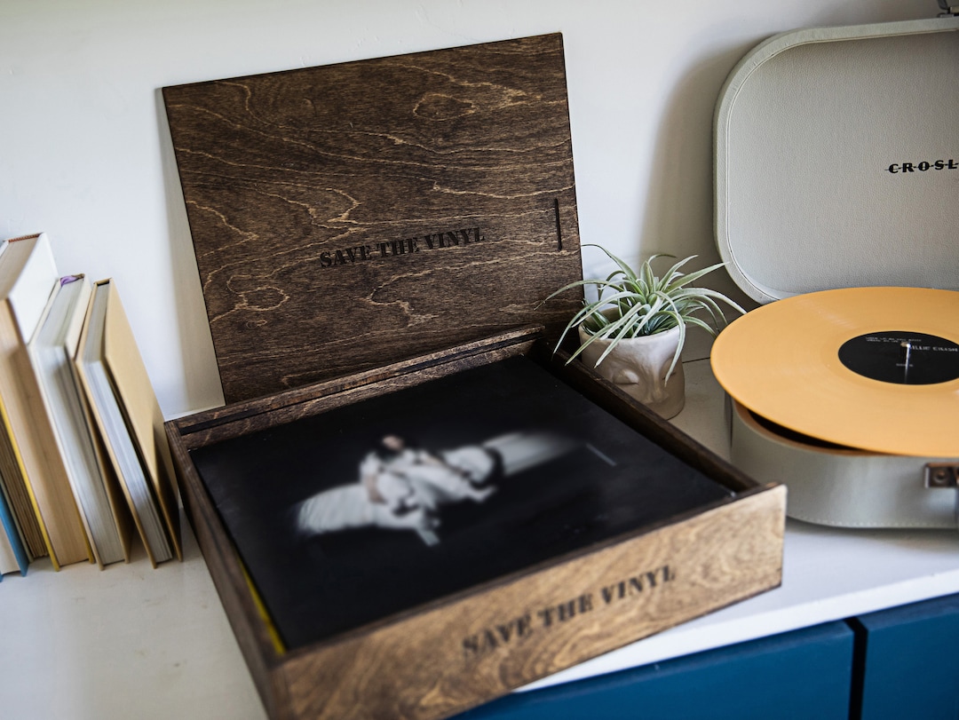 Vinyl Record Wood Box - 13 X 13.25 X 2.5 - Etsy
