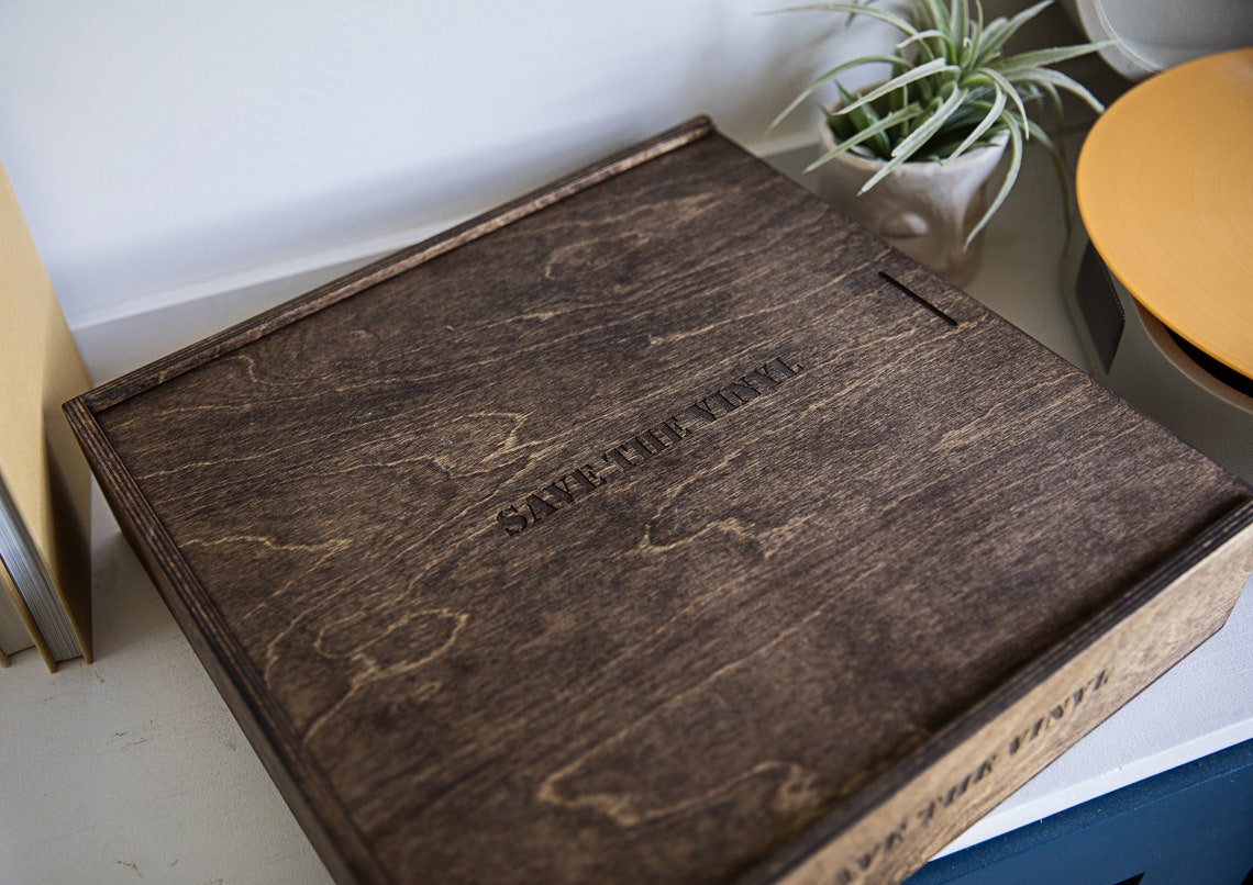 Vinyl Record Wood Box - 13 X 13.25 X 2.5 - Etsy