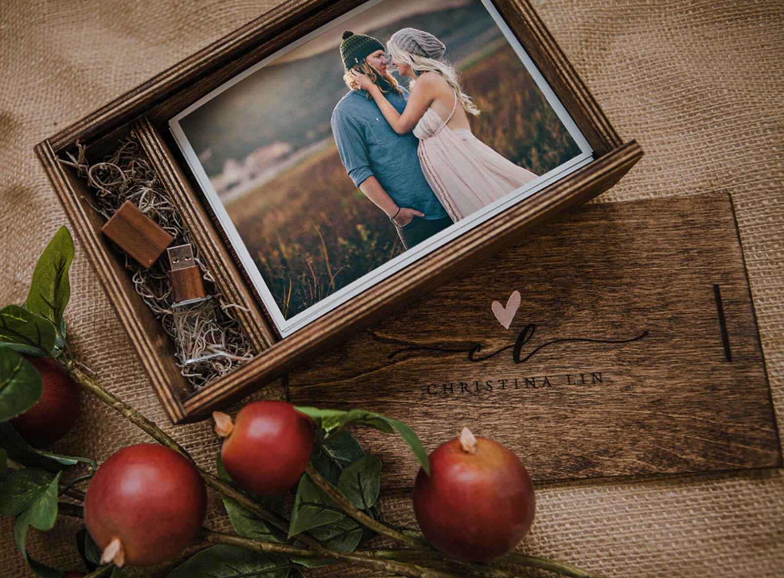 5x7 Photo Box option to Add Crystal 16gb USB Wood Print - Etsy