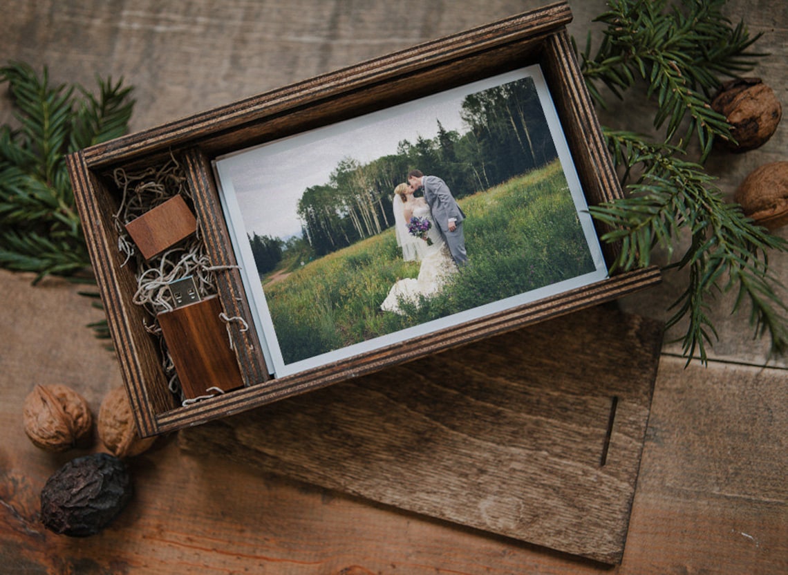 4x6 Wood print box wood photo box with space for 4x6 photos | Etsy