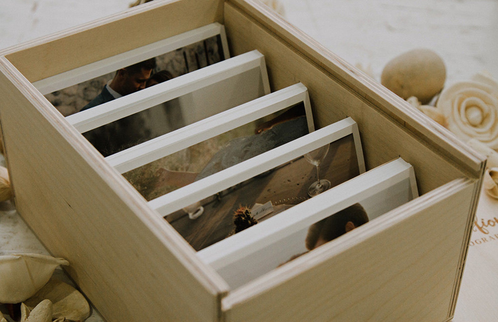 5x5 Heirloom Photo Box With 5 Sections for 5x5 Prints | Etsy