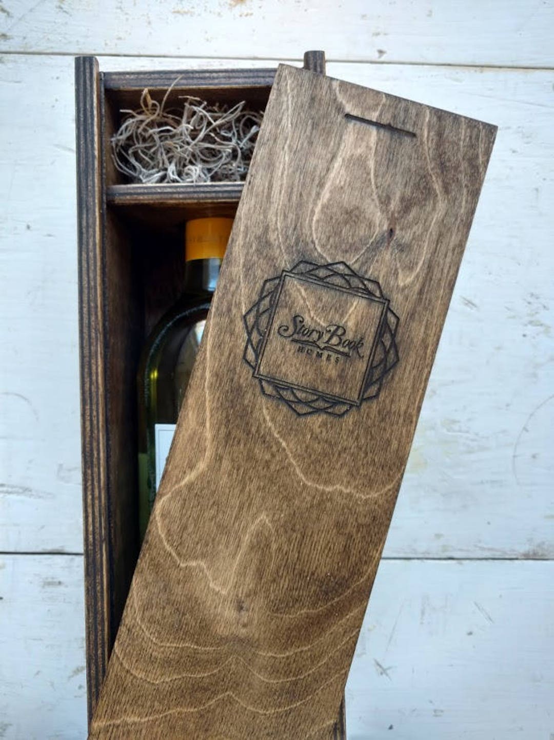 Wine Box With Sliding Lid - 13x3.5x3.5 - Etsy