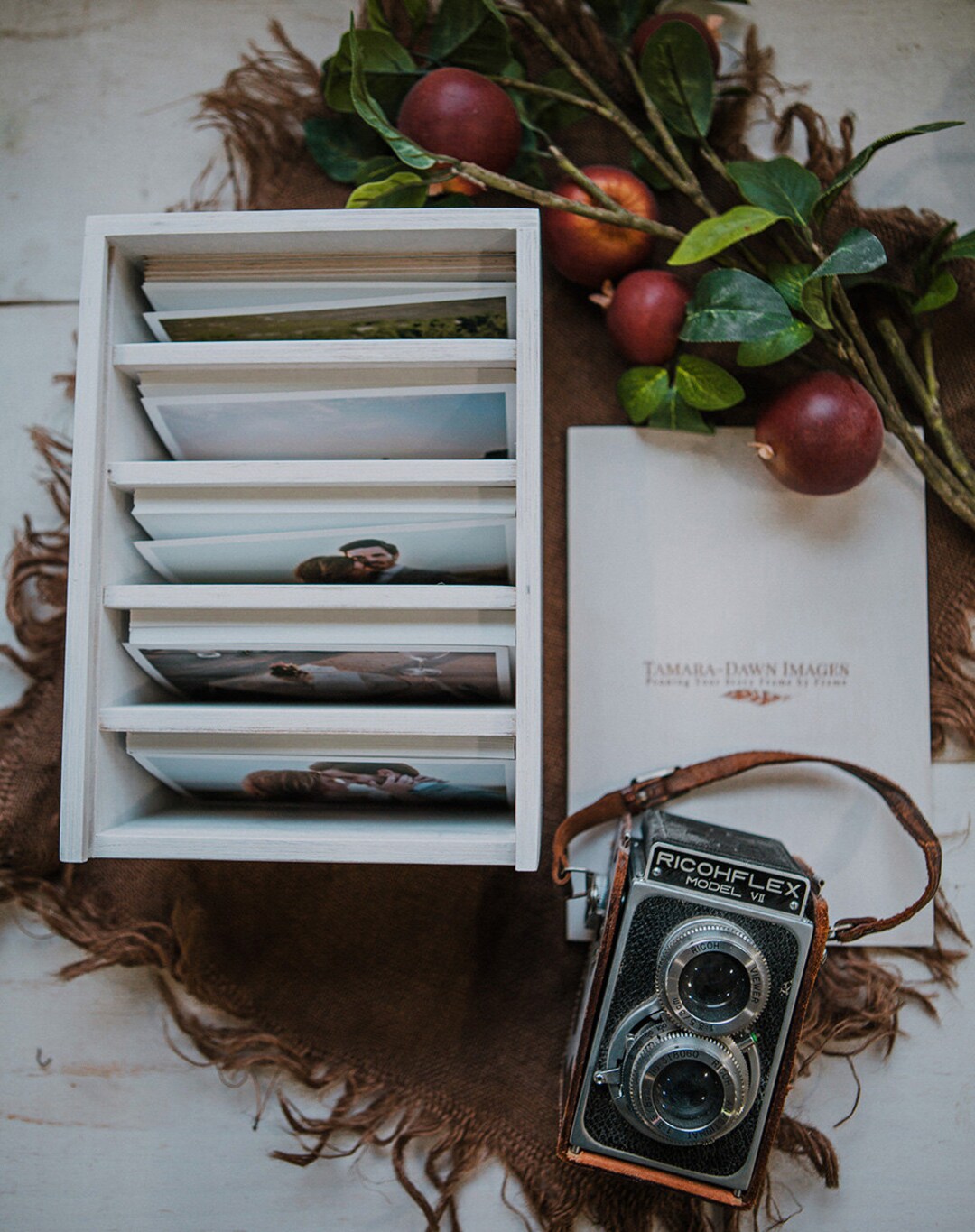 5x5 Heirloom Photo Box With 5 Sections for 5x5 Prints - Etsy