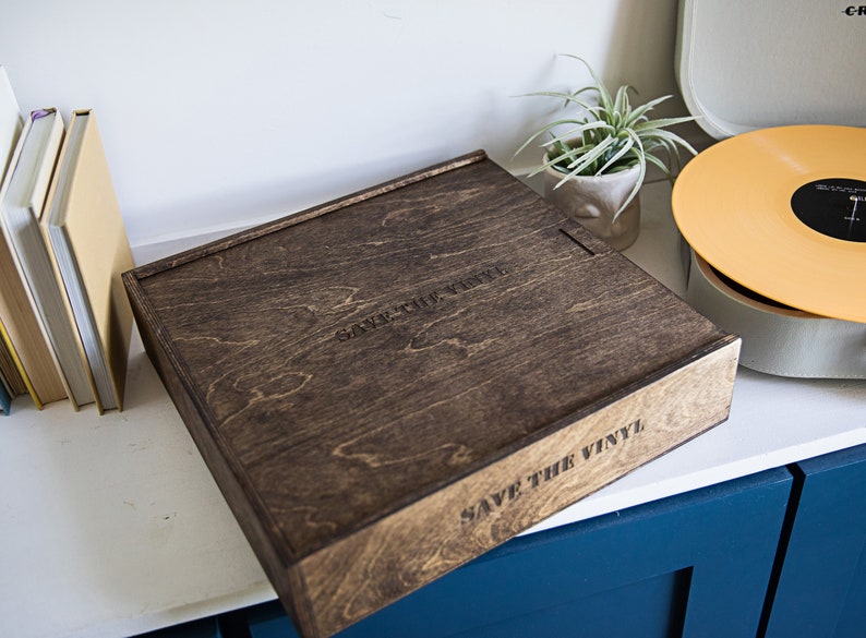 Vinyl Record Wood Box - 13 X 13.25 X 2.5 - Etsy