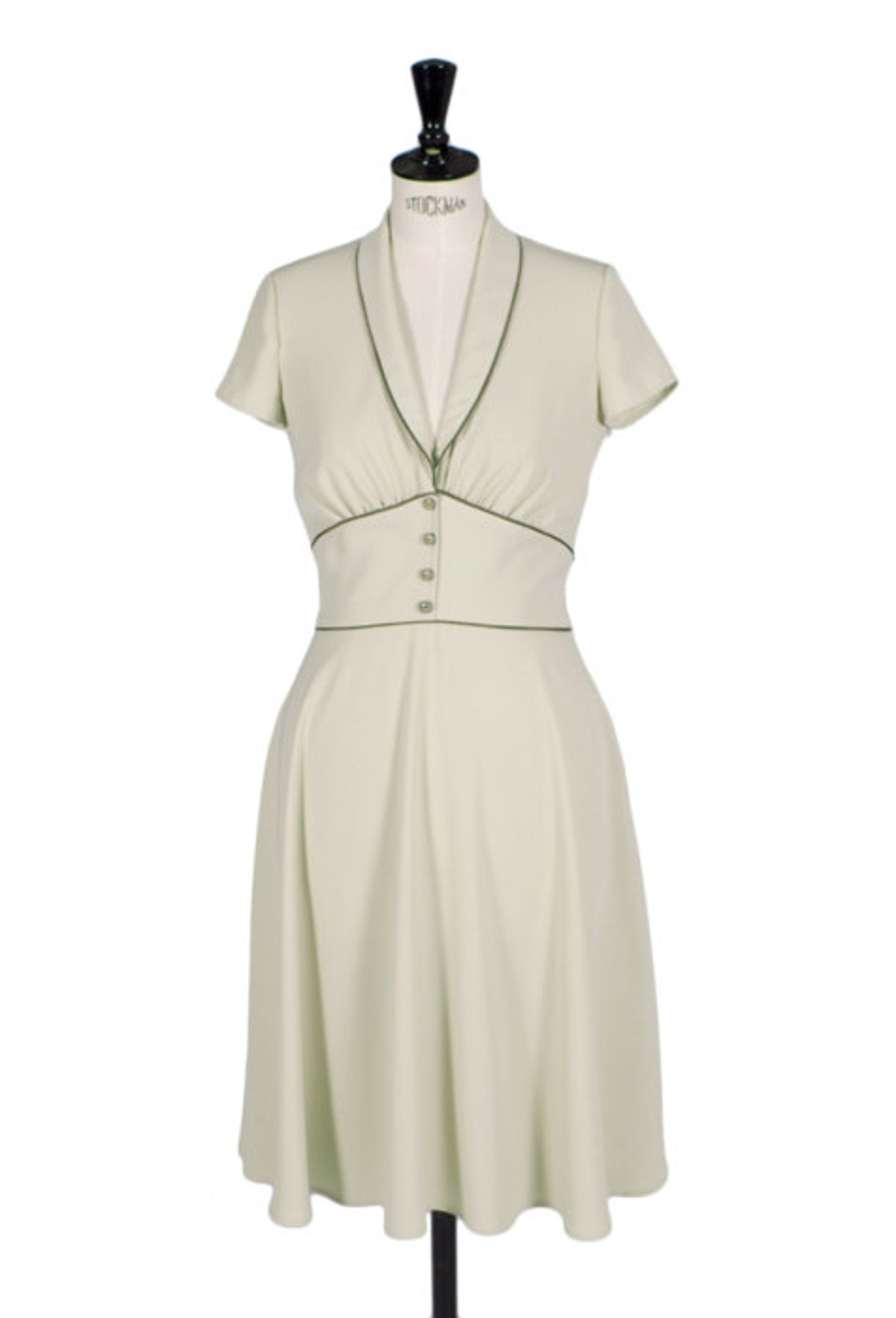 1950's Style Dress/ Pale Green Tea Dress - Etsy