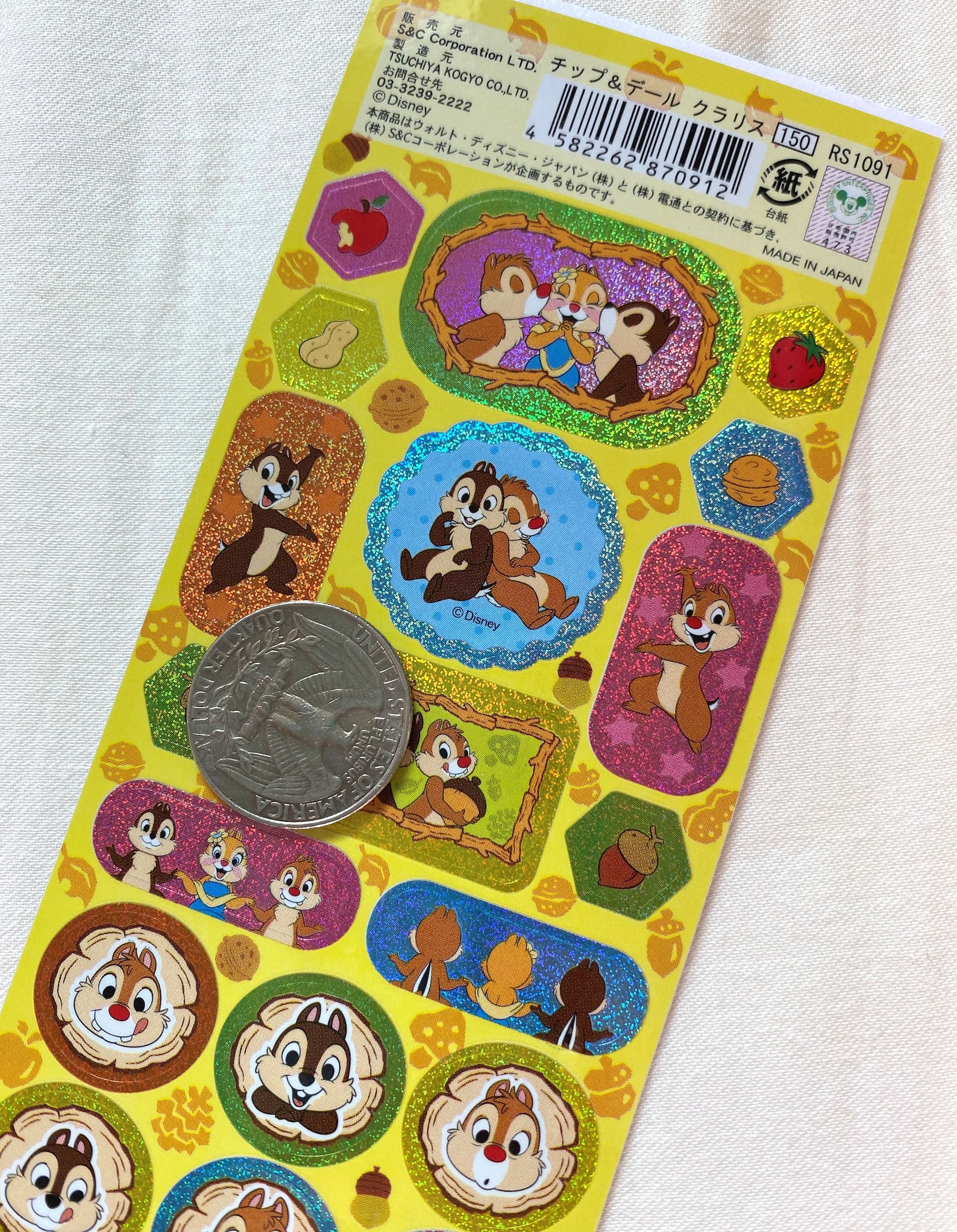 Kawaii Destash Japan Sticker Sheet Assort: Tsuchiya CHIP DALE - Etsy
