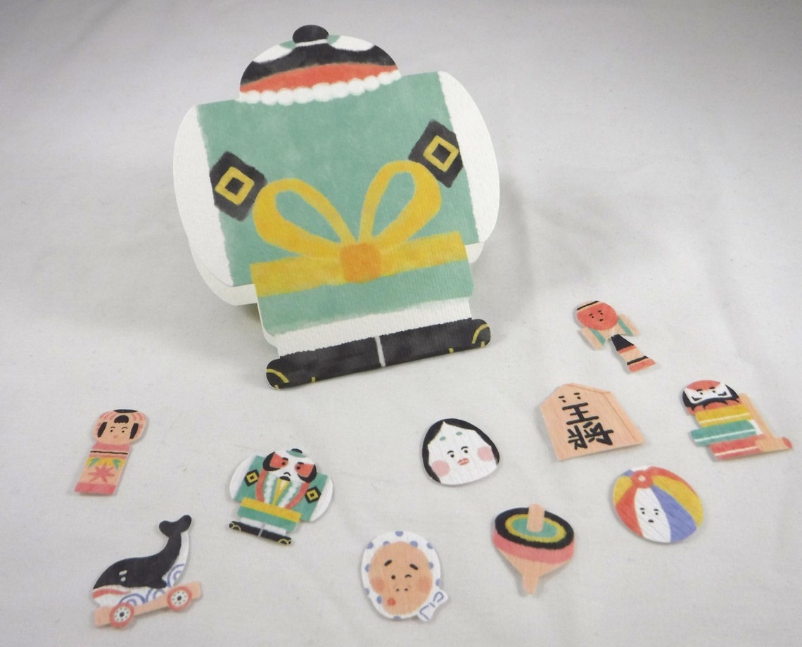 Japanese Textured Washi Paper Sticker Flake 50 Ct Mind Wave | Etsy