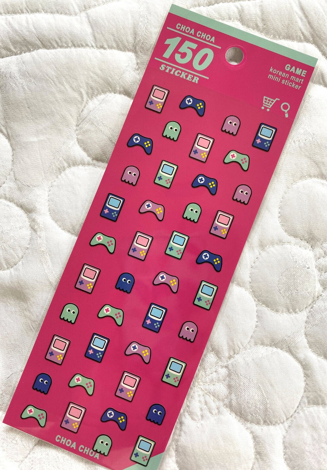 Kawaii Sticker Sheet: Choa Choa Korean Mart Mini Sticker Retro Gamer ...
