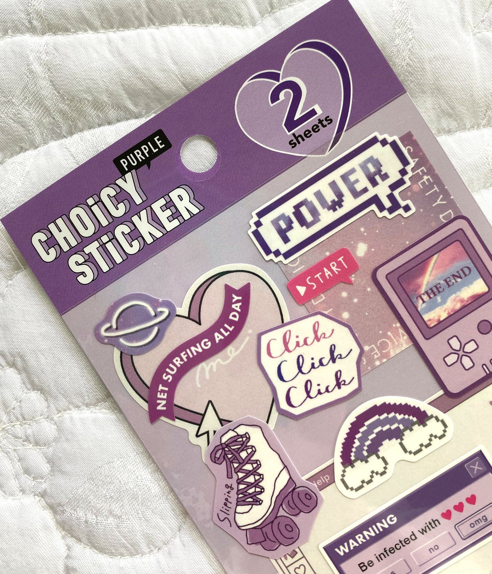 NOVEDAD KAWAII Pegatina japonesa: Choicy Sticker PURPLE Geek | Etsy