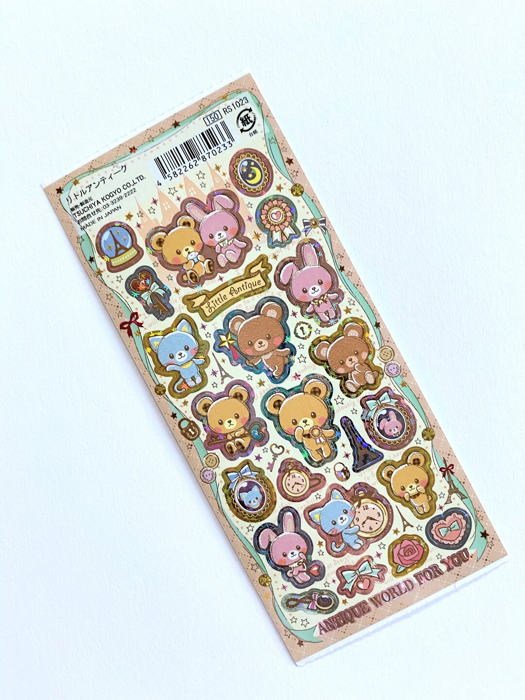 Kawaii Japan Sticker Sheet Assort: Tsuchiya Holographic LITTLE ANTIQUE ...