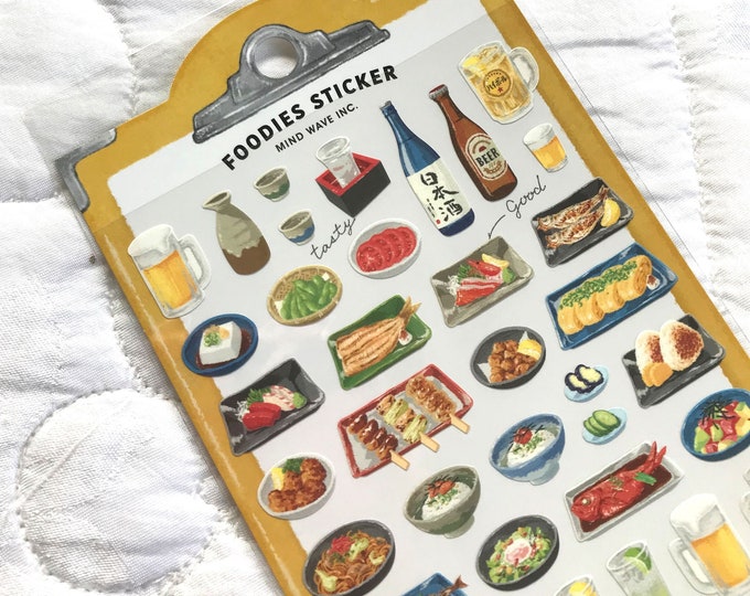 Kawaii Japan Sticker Sheet: Foodies Sticker IZAKAYA Pub Food Good Time ...