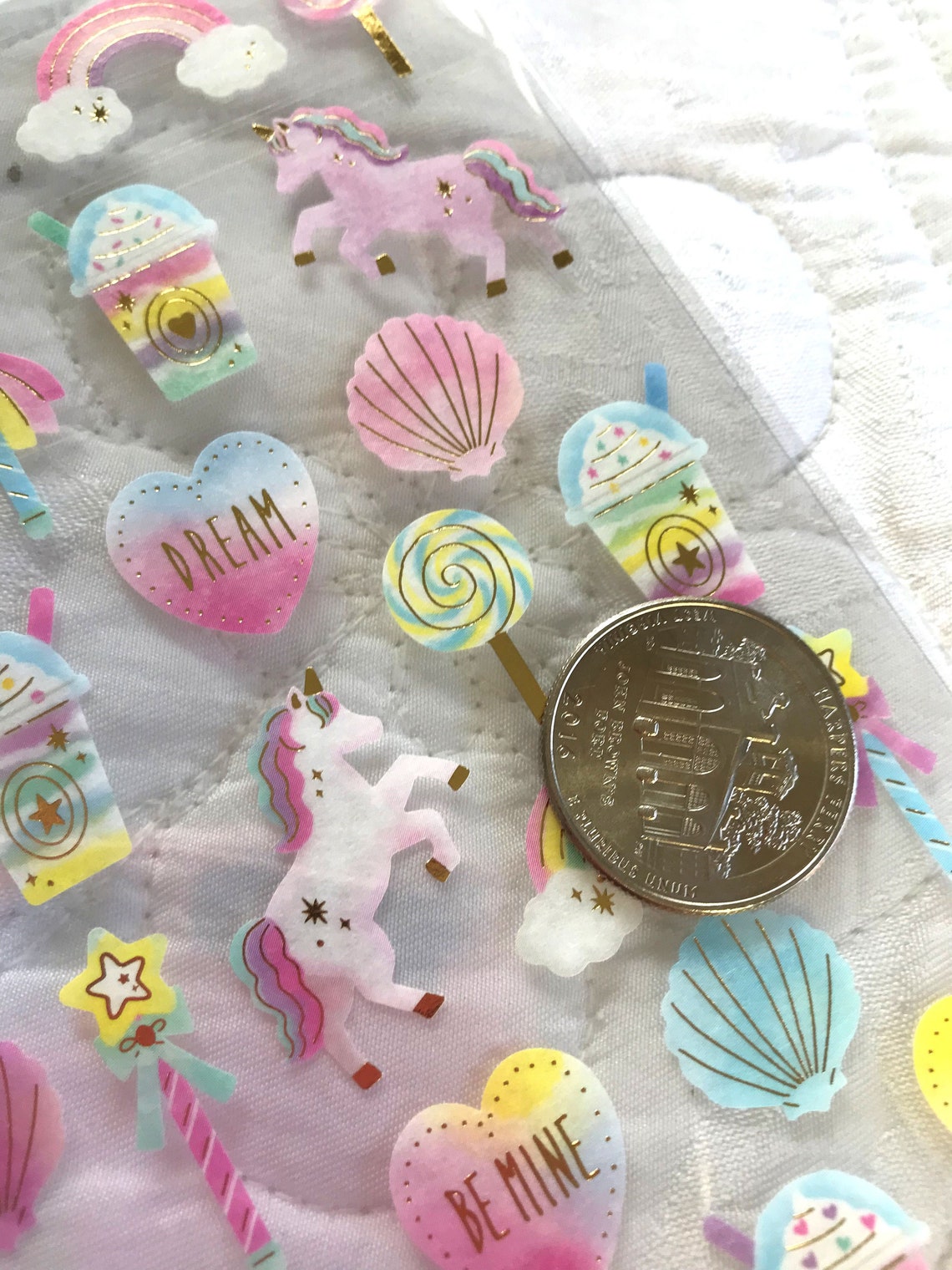 Kawaii Masking Sticker Sheet Mind Wave Cherie Couleur UNICORN TREATS ...