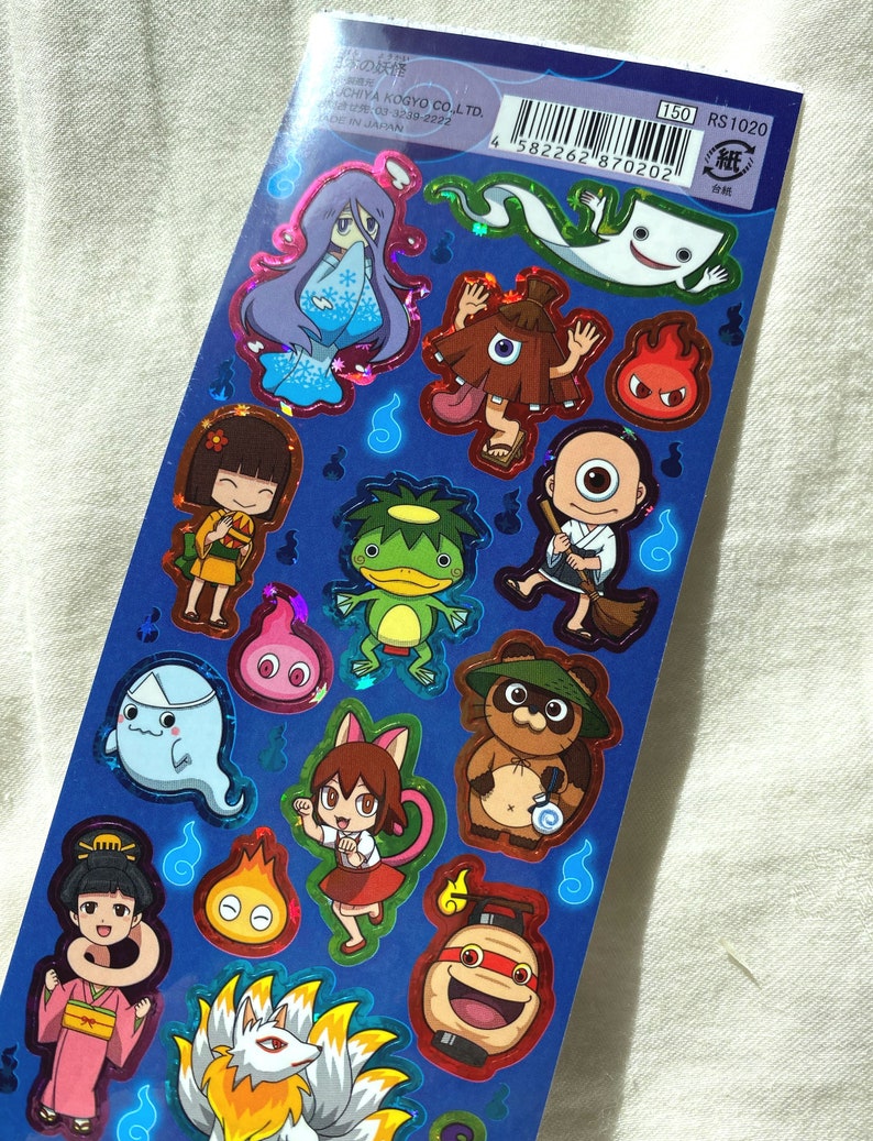 Kawaii Japan sticker Sheet Assort: Tsuchiya Holographic Anime | Etsy