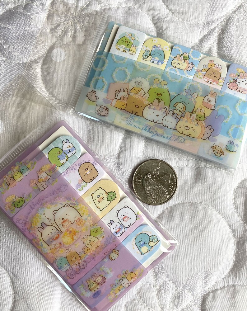 Kawaii Fusen Die Cut Sticky Tabs Lavender or San-x Sumikko Bunnies 2021 ...