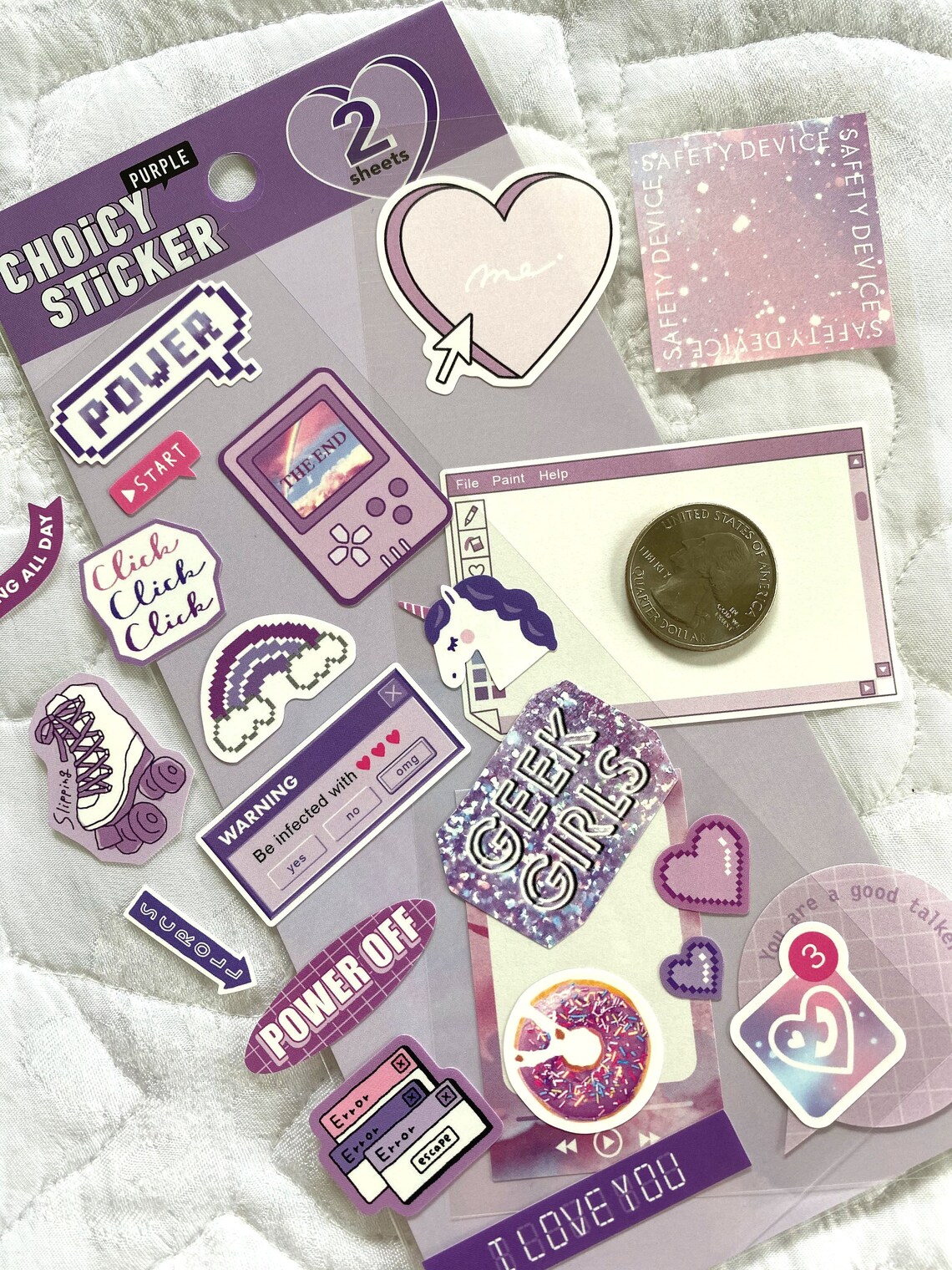 NOVEDAD KAWAII Pegatina japonesa: Choicy Sticker PURPLE Geek | Etsy