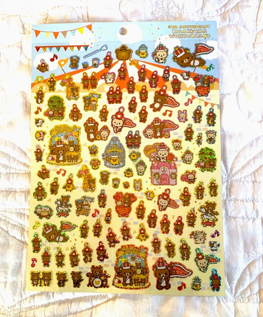 Kawaii Japan Sticker Sheet Assort: Rilakkuma Rare 2013 10th Anniversary ...