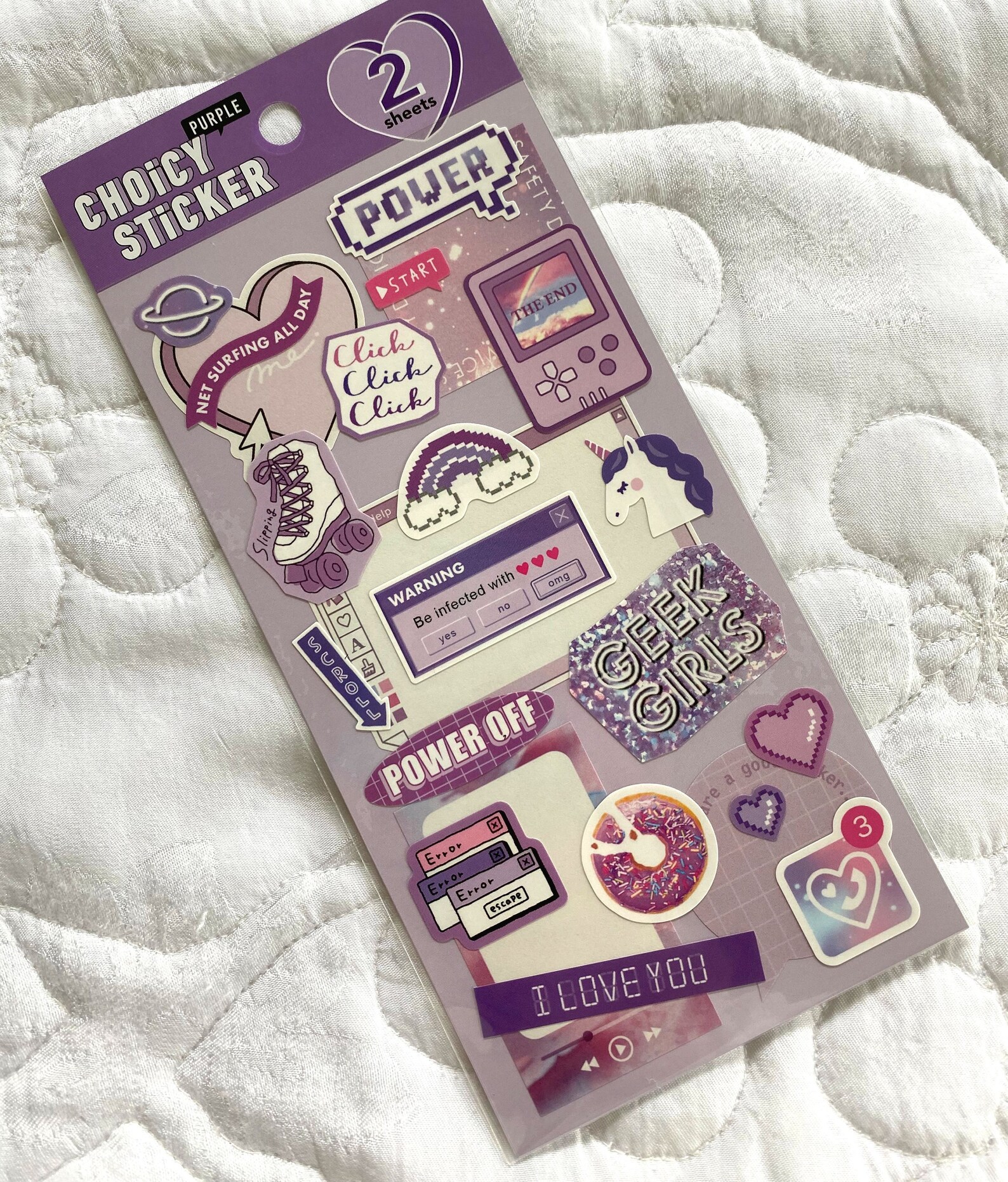 NOVEDAD KAWAII Pegatina japonesa: Choicy Sticker PURPLE Geek | Etsy