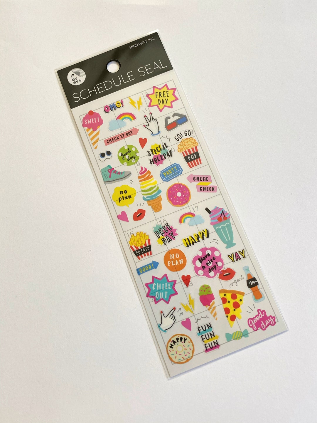 Cute Mind Wave Japan Sticker Assort: Schedule Seal Series OMG Rainbow ...