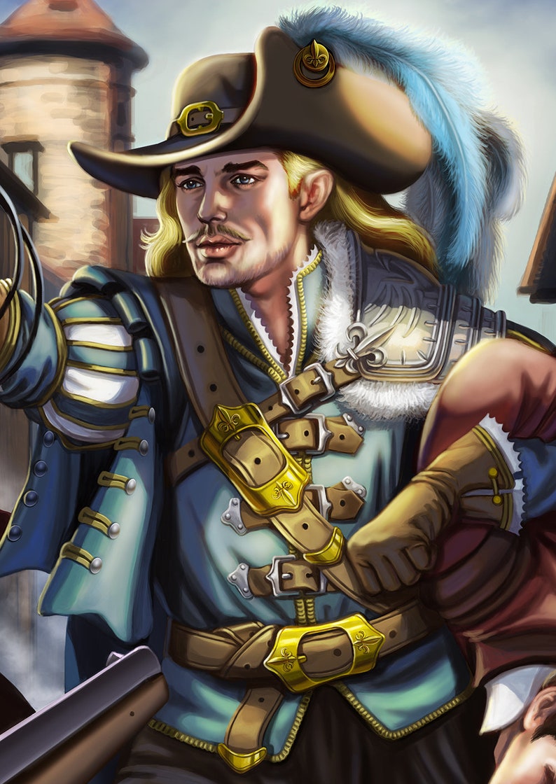 13x17 Signed D'artagnan the Musketeer Fighting Print - Etsy