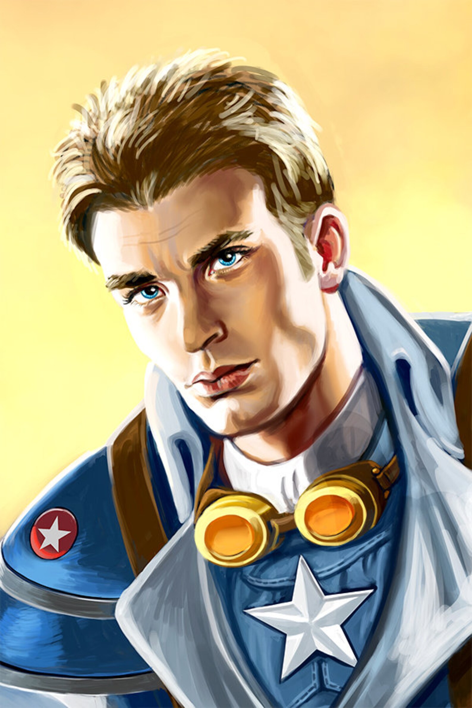 Signed Steampunk Chris Evans Captain America 8.5 X 11 Print - Etsy