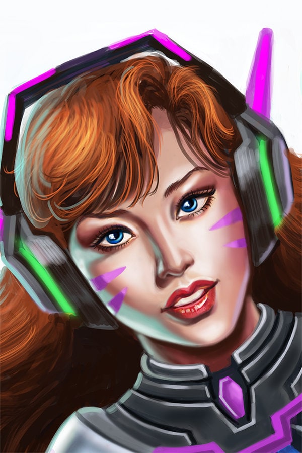 Signed Sexy Asian Overwatch D.va 8.5 X 11 Print by Sandra - Etsy