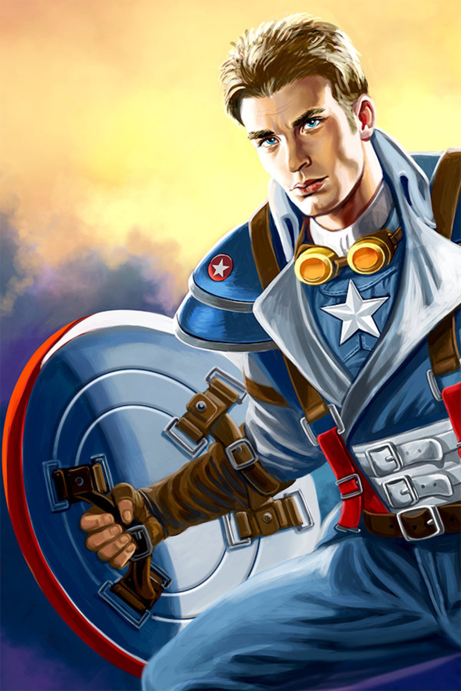 Signed Steampunk Chris Evans Captain America 8.5 X 11 Print - Etsy