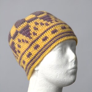 Thick, Warm Yellow Skullcap, Hat From Wool and Acrylic Blend - Etsy