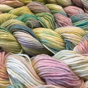Superwash Merino Wool, Pastel Colors, Spring Color, Hand Dyed Yarn - Etsy