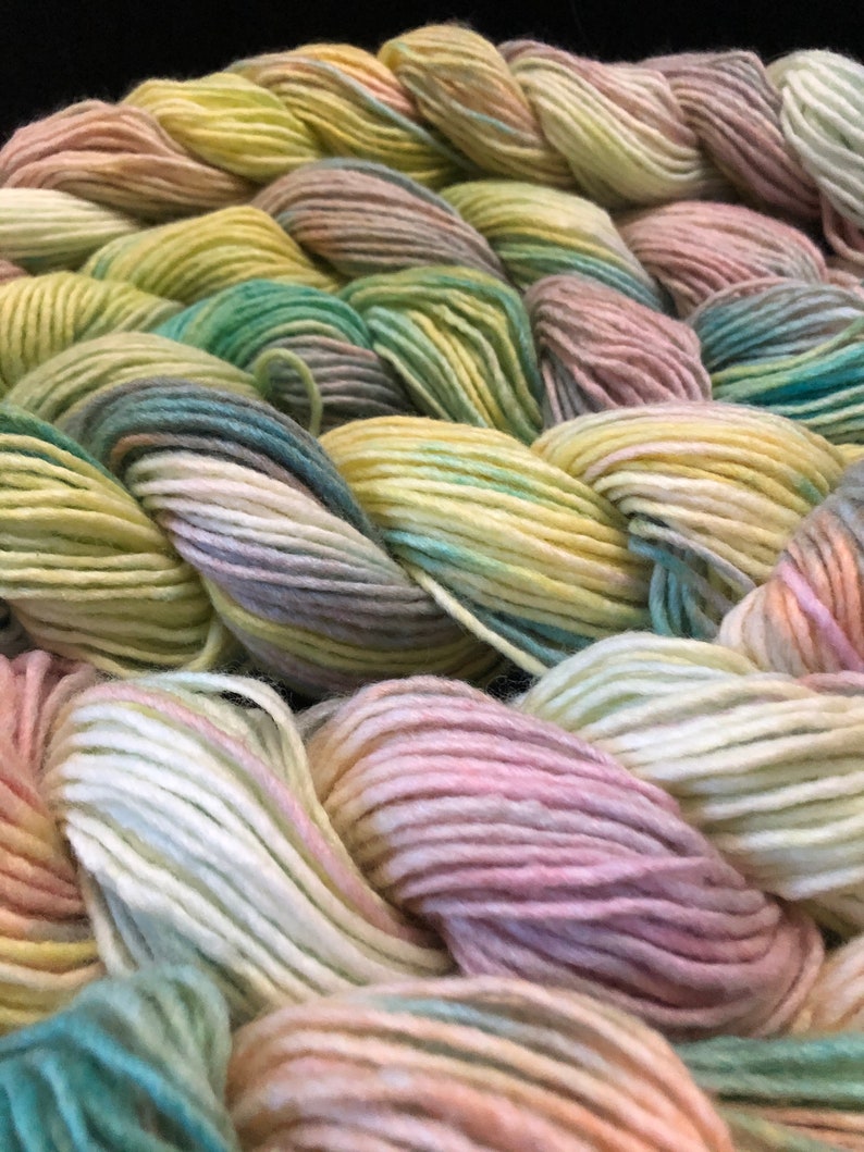 Superwash Merino Wool, Pastel Colors, Spring Color, Hand Dyed Yarn - Etsy