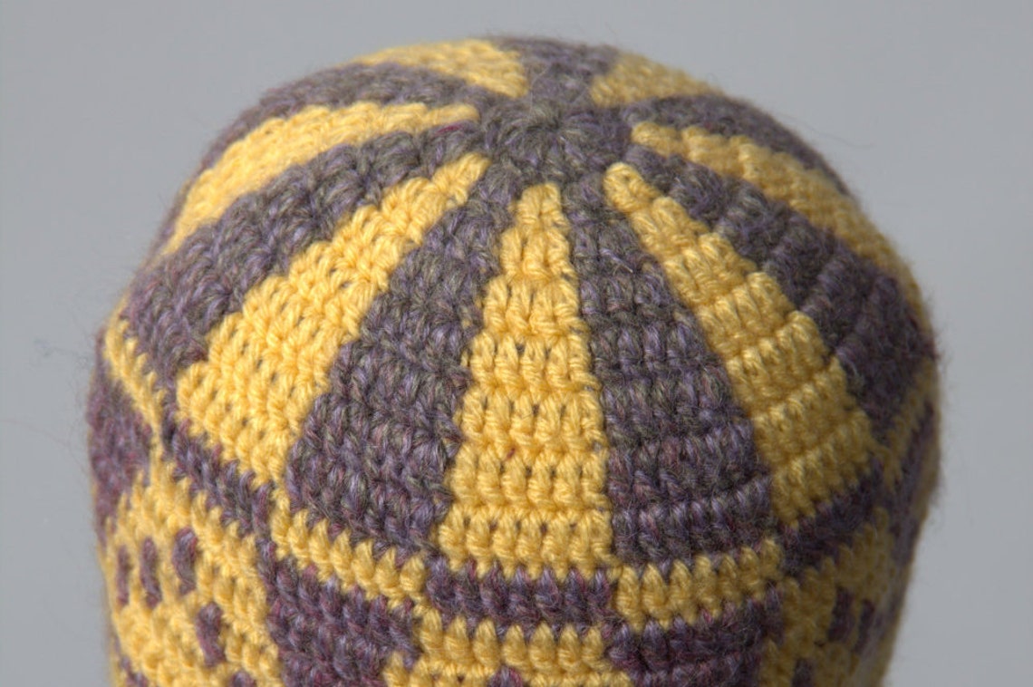 Thick Warm Yellow Skullcap Hat From Wool and Acrylic Blend - Etsy