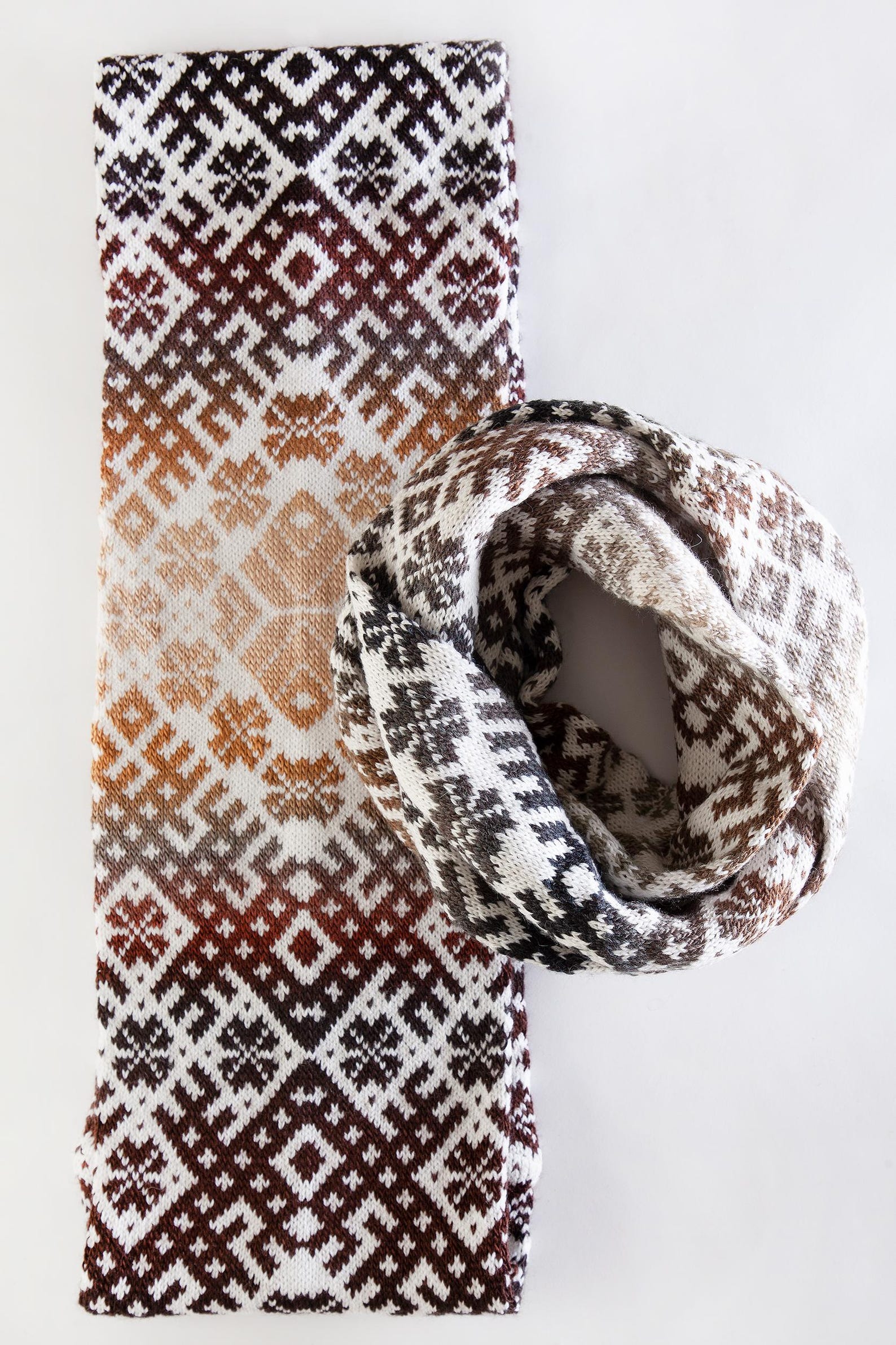 Red White Unisex Circle Scarf, Loop Scarf With Latvian Symbols ...
