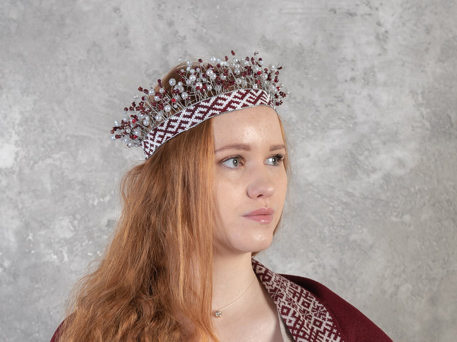 Latvian Folk Costume Set With a Shoulder Scarf, Lielvarde Belt, and a ...