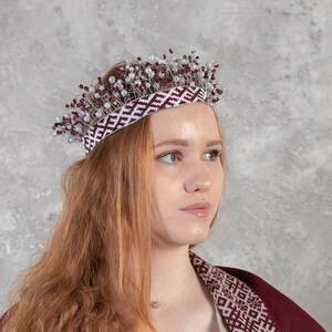 Latvian Folk Costume Set With a Shoulder Scarf, Lielvarde Belt, and a ...