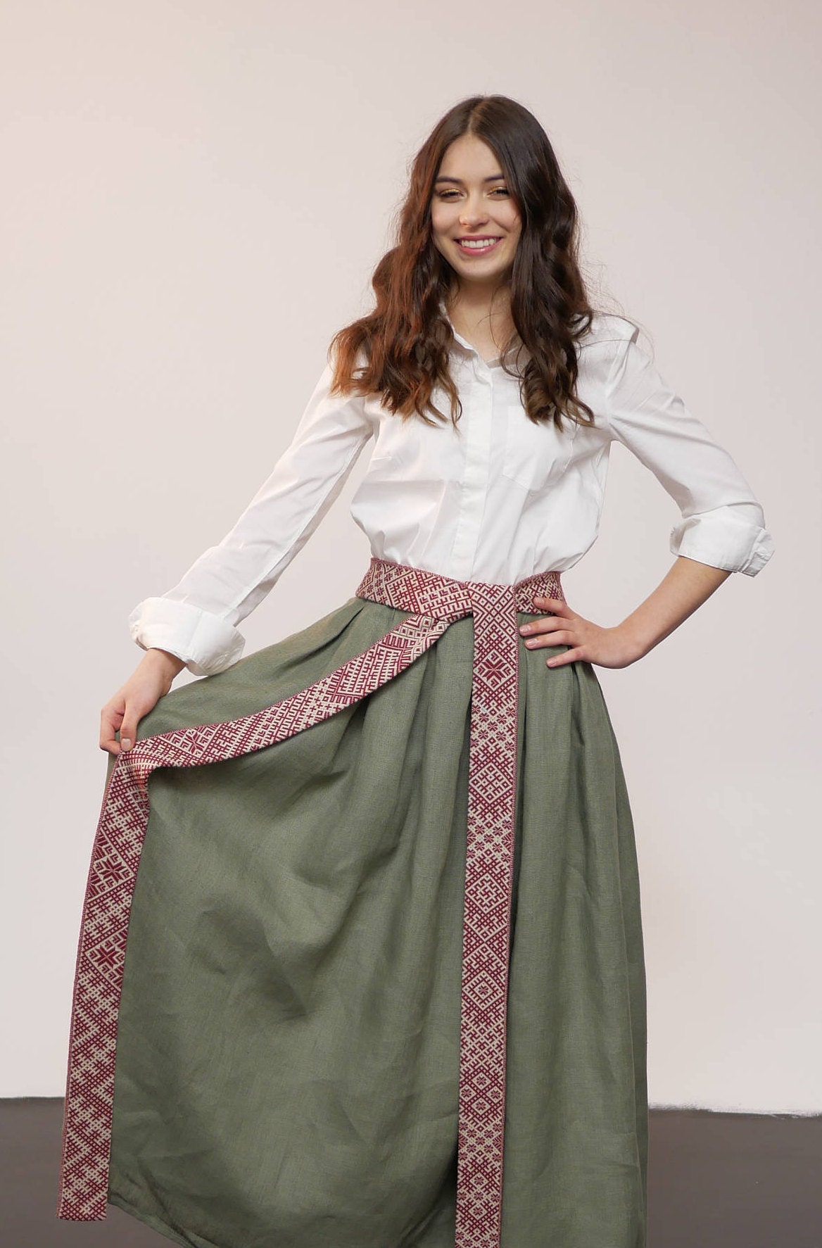 Latvian Ethnographic Folk Belt, Lielvardes Pattern, Waistband Gift From ...