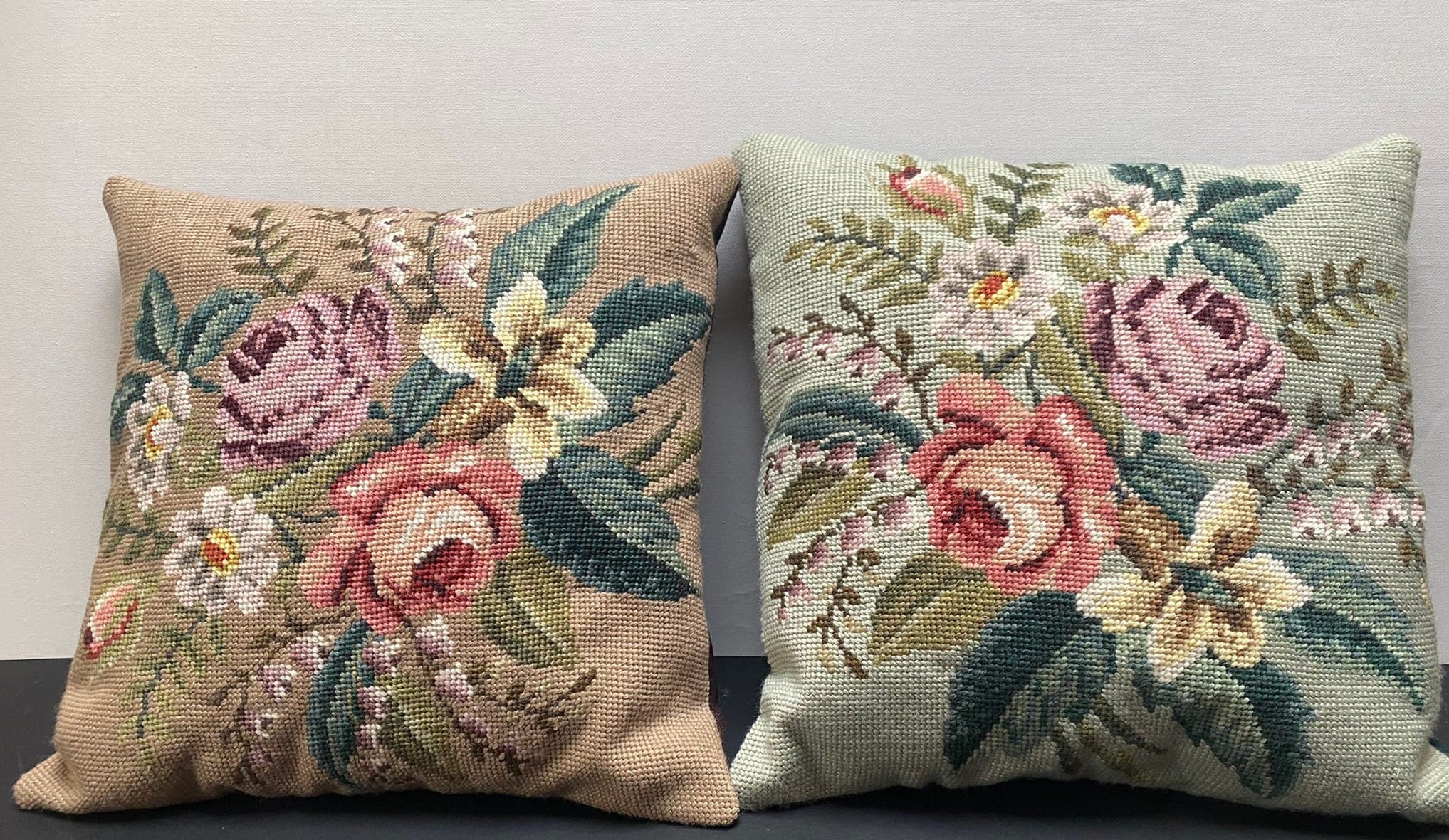 Decorative Hand-embroidered Pillowcases With Flowers, Vintage Style ...