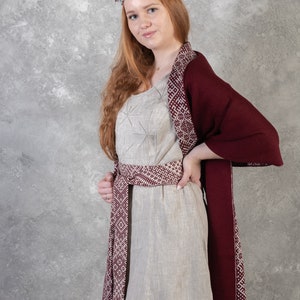 Latvian Folk Costume Set With a Shoulder Scarf, Lielvarde Belt, and a ...