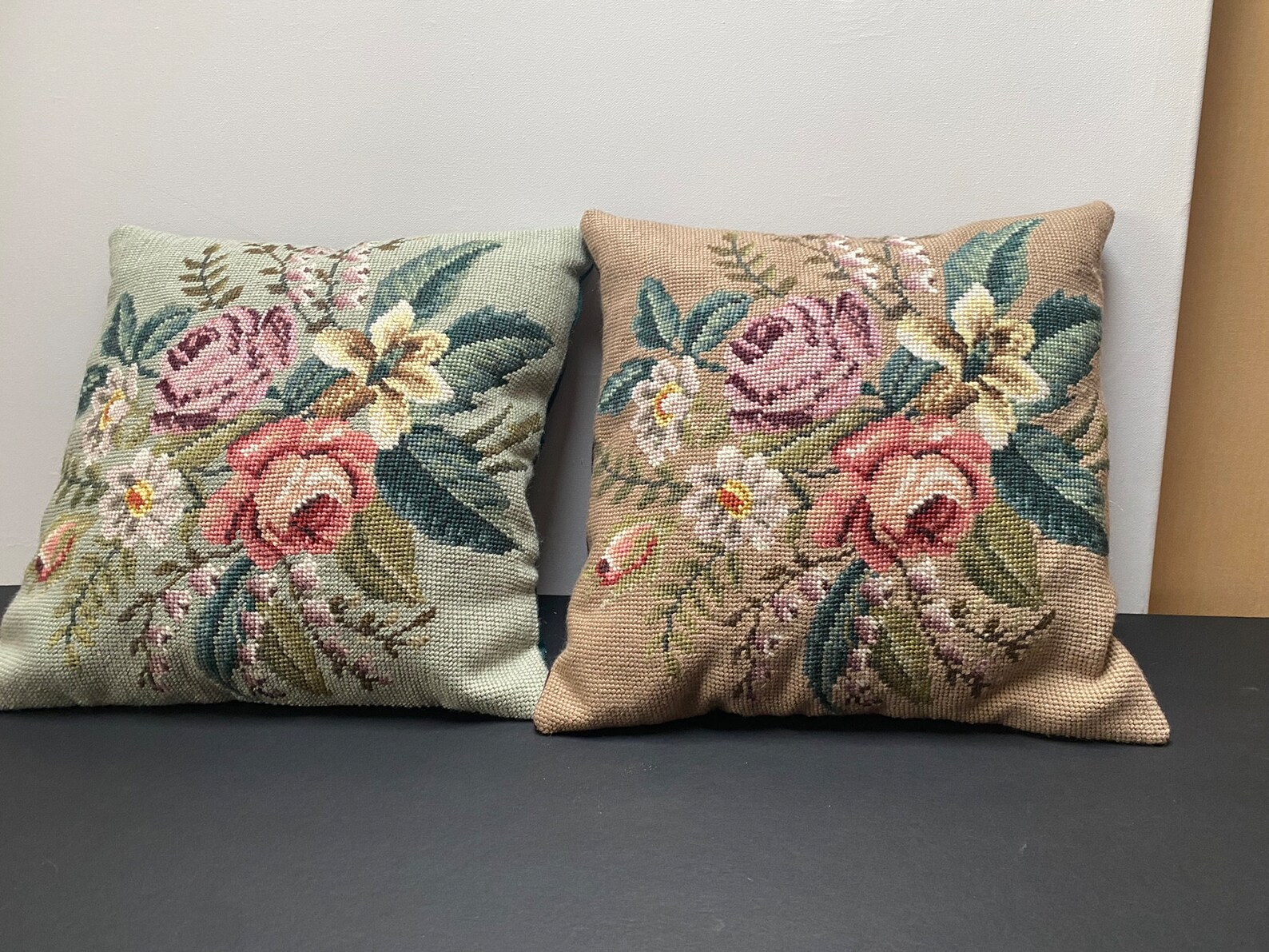 Decorative Hand-embroidered Pillowcases With Flowers, Vintage Style ...