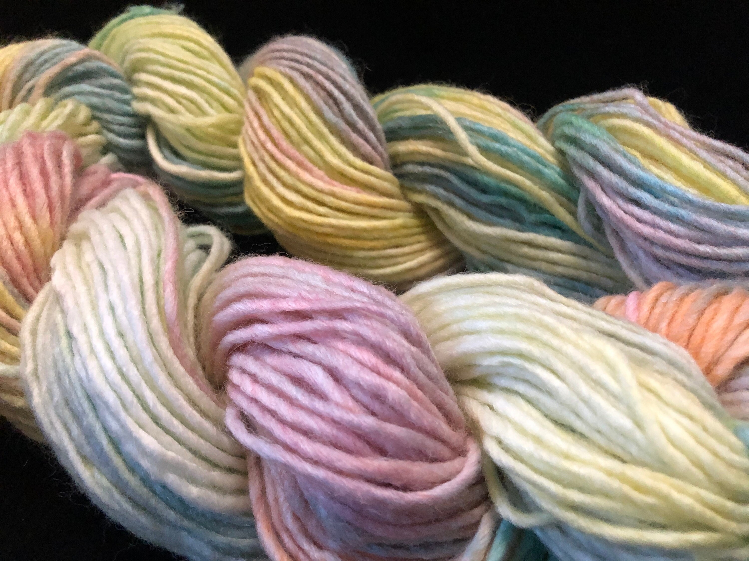 Superwash Merino Wool, Pastel Colors, Spring Color, Hand Dyed Yarn - Etsy