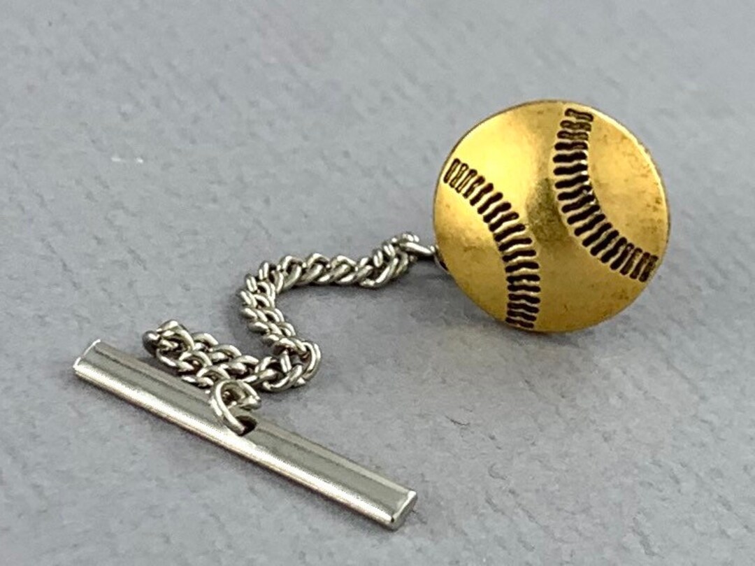 Baseball Antique Gold Plated Finish Tie Tack, Gift for Dad, Husband ...