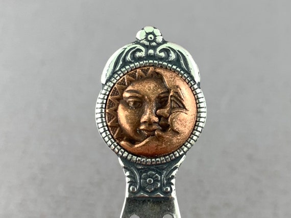 Copper Sun and Moon Vintage Style Antique Silver Plated - Etsy