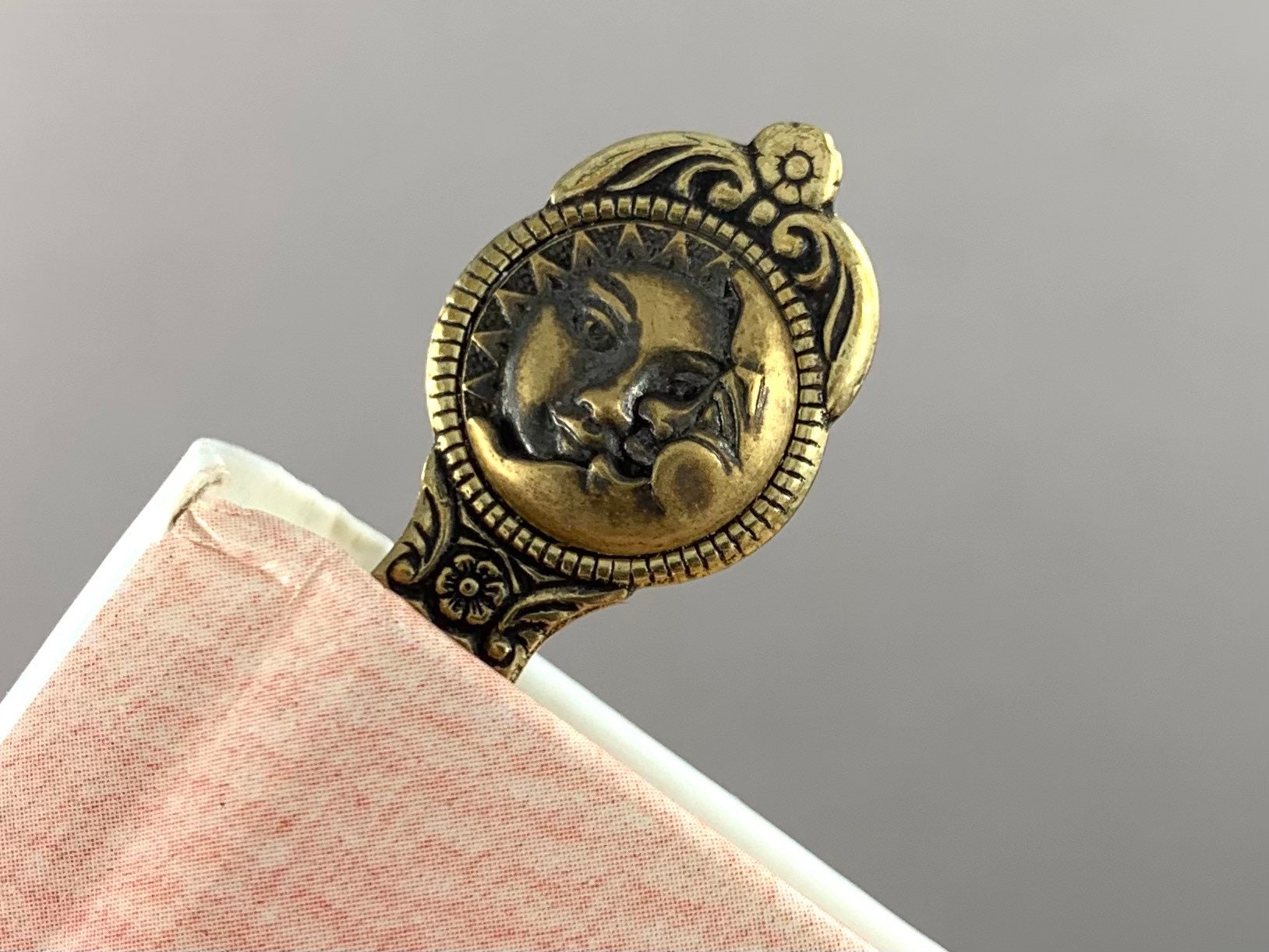 Sun and Moon Vintage Style Antique Brass Celestial Bookmark | Etsy