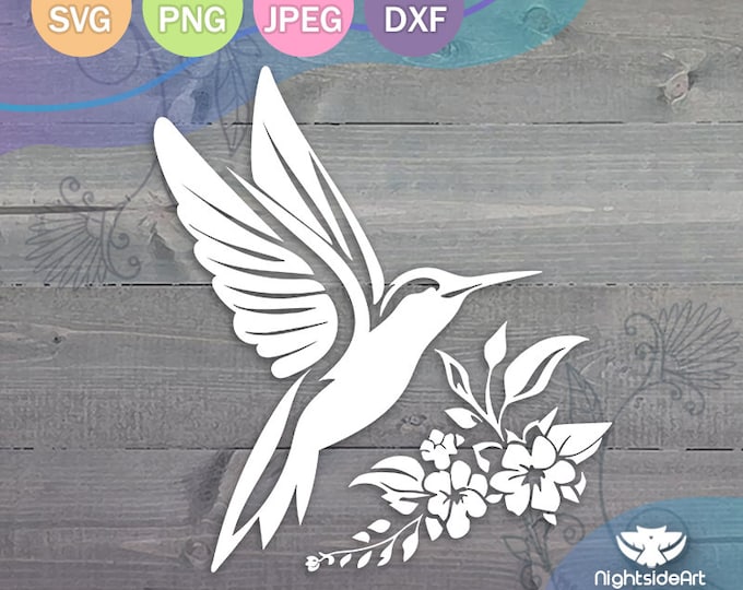 Hummingbird Dxf File, Hummingbird, Bird Dxf, Dxf, Svg, Eps, Png Files ...