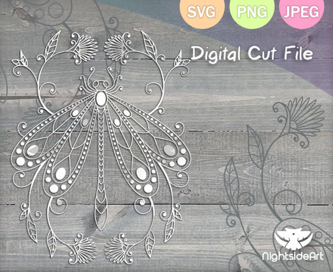 Fancy Dragonfly Cut Files for Cricut and Silhouette .svg .png .jpg - Etsy
