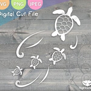 Sea Turtle Family Cut Files for Cricut and Silhouette .svg - Etsy Australia