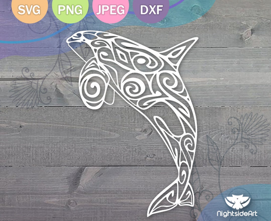 Orca Whale Cut Files for Cricut and Silhouette .svg .png .jpg .dxf ...
